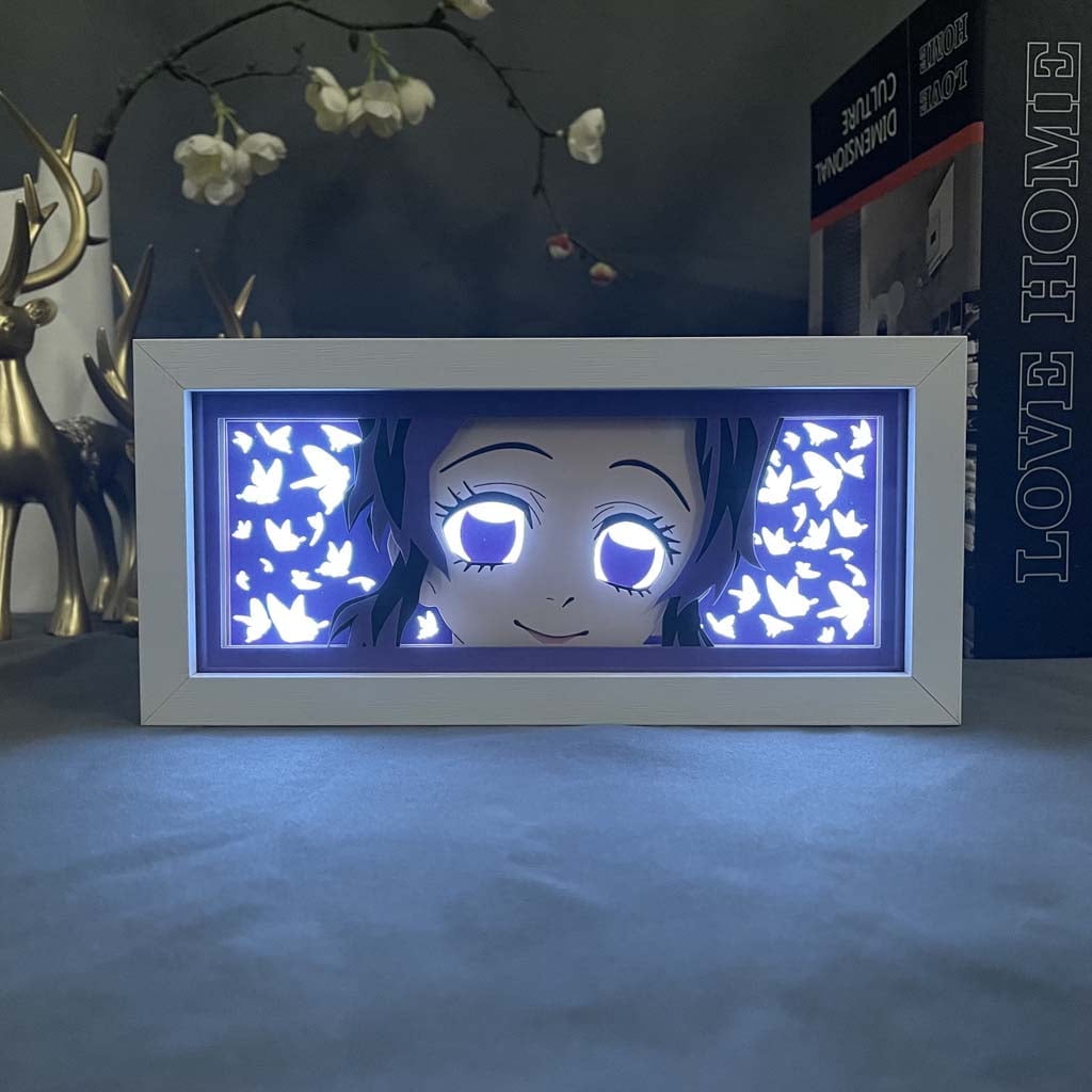 3D Anime Kochou Shinobu Figure 7-Color Changing Night Light LED Paper ...