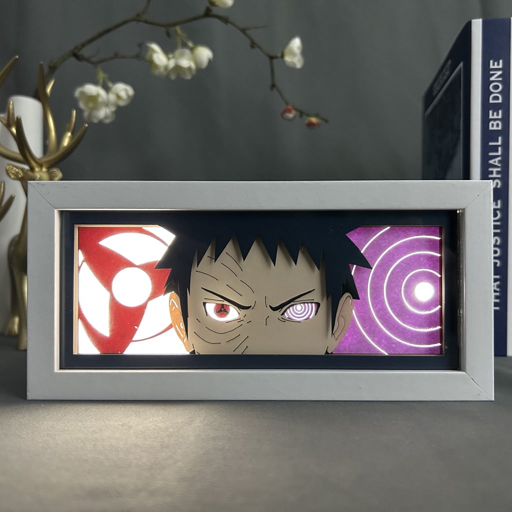 3D Anime LED Light Box Naruto Uzumaki Gaara Uchiha Obito Itachi Action ...
