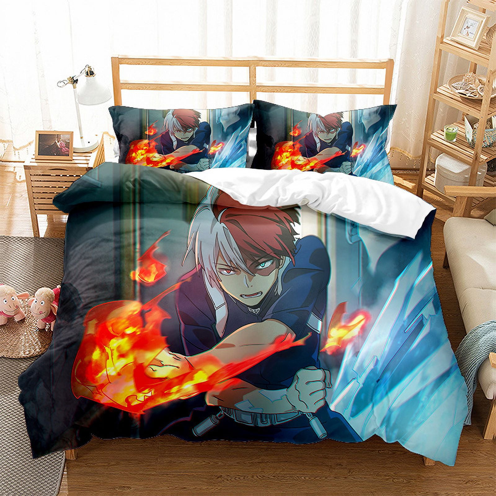 3D Anime My Hero Academia Bedding Duvet Cover Sets Queen Size Kawaii ...