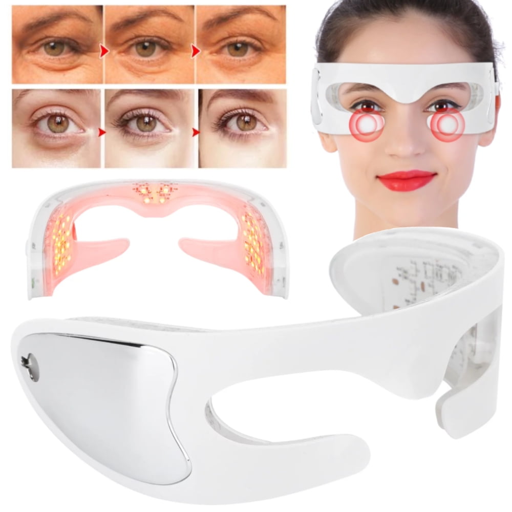 Vibrating Anti-Aging 3D Eye Massager, Rechargeable LED Therapy Glasses ...