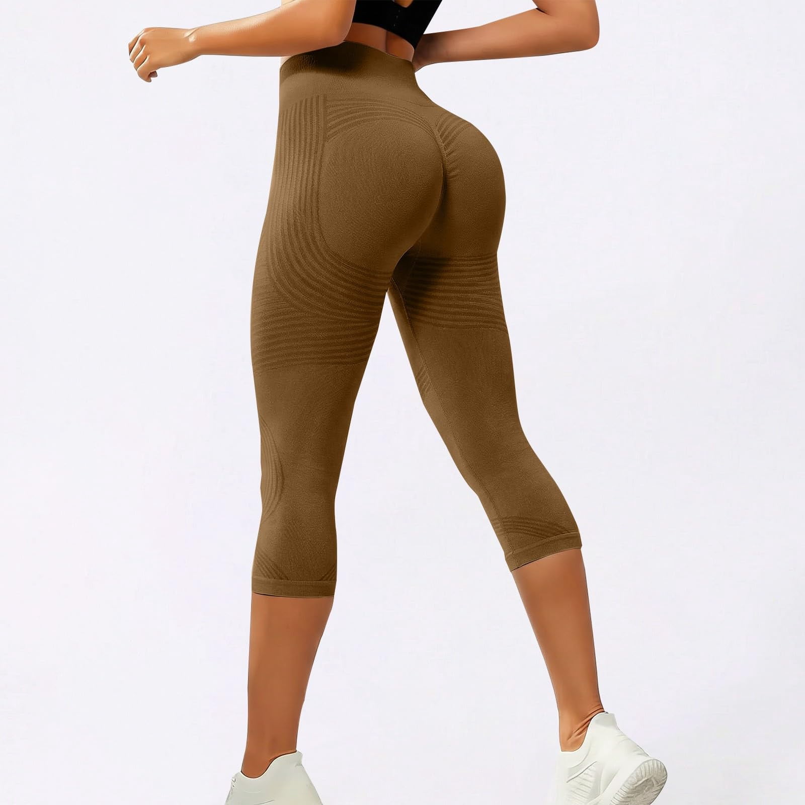 3D Anti Cellulite Capri Leggings for Women Compression Resistance Band ...