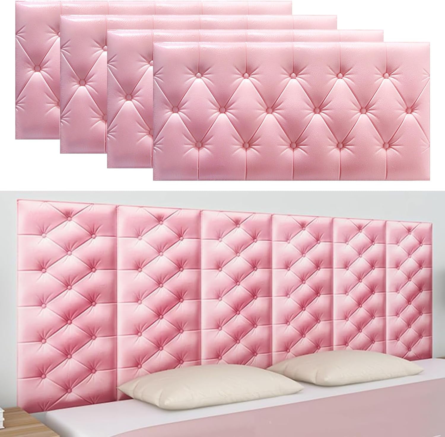 3D Anti Collision Wall Padding for Bedroom, Upholstered Wall Panels ...