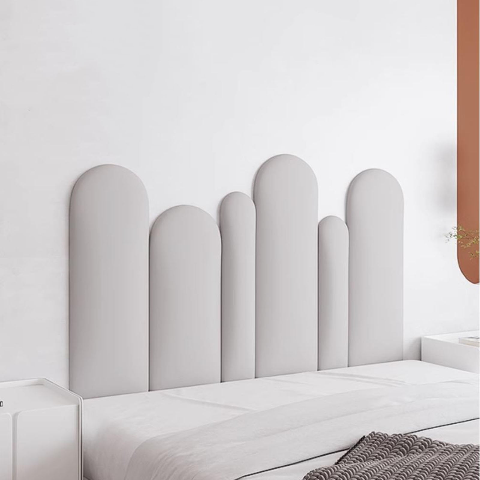 3D Anti-Collision Wall Padding, Peel and Stick Upholstered Wall Panels ...