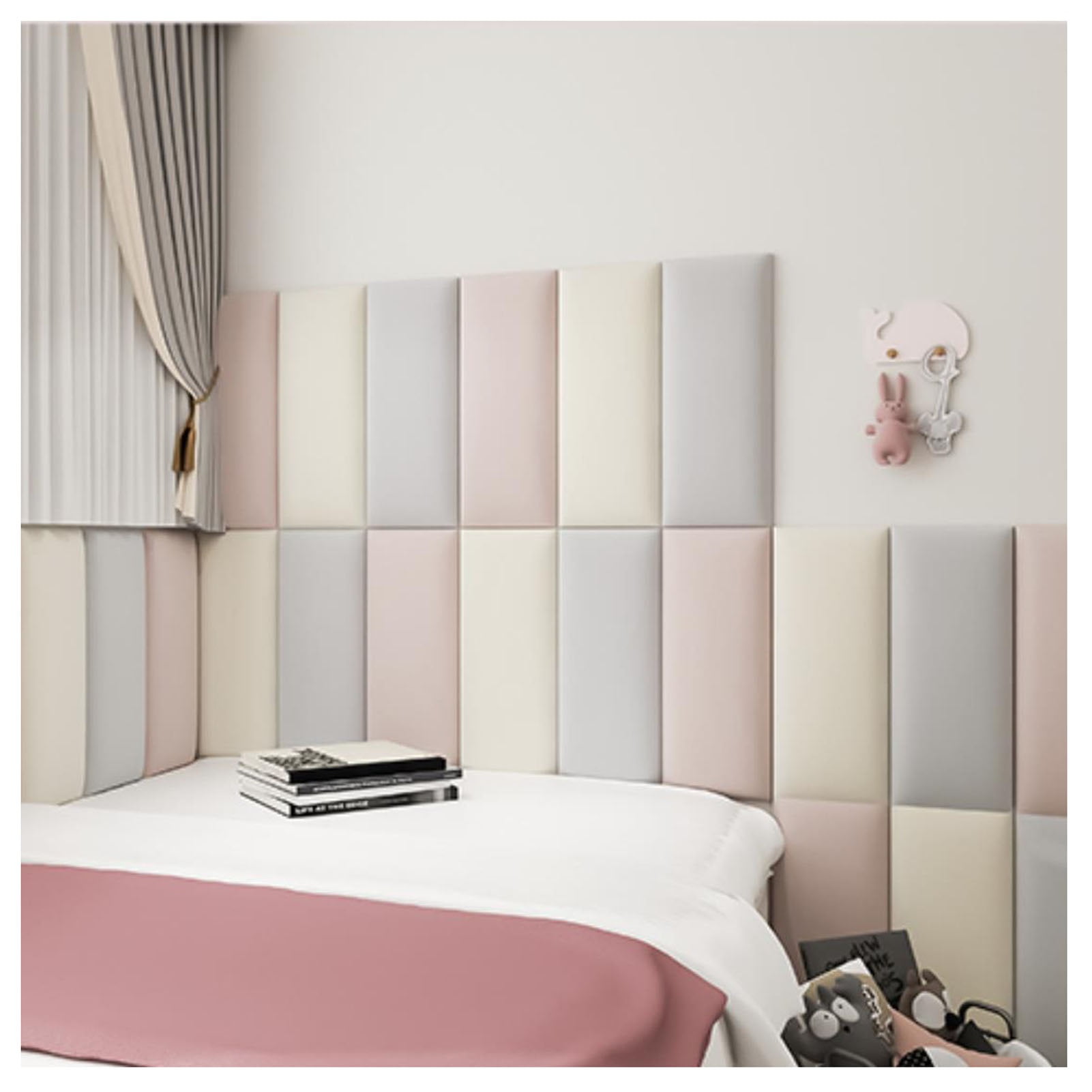3D Anti-Collision Wall Padding, Soundproof Self-Adhesive Headboard ...