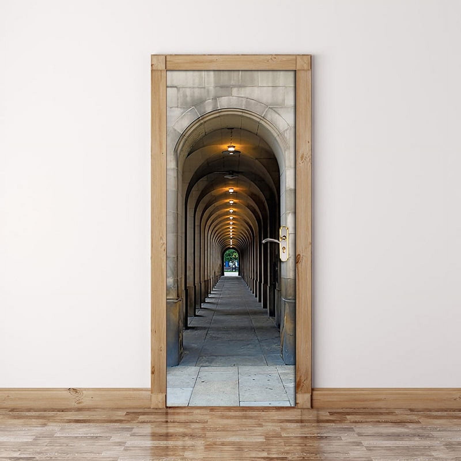 3D Arches Expand Space Door Stickers Home Decor Wall Decals Bedroom ...