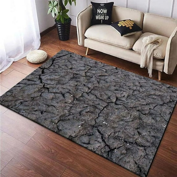 3D Arid Land Square Rugs for Bedrooms Home ration Kids Boys Room Cool ...