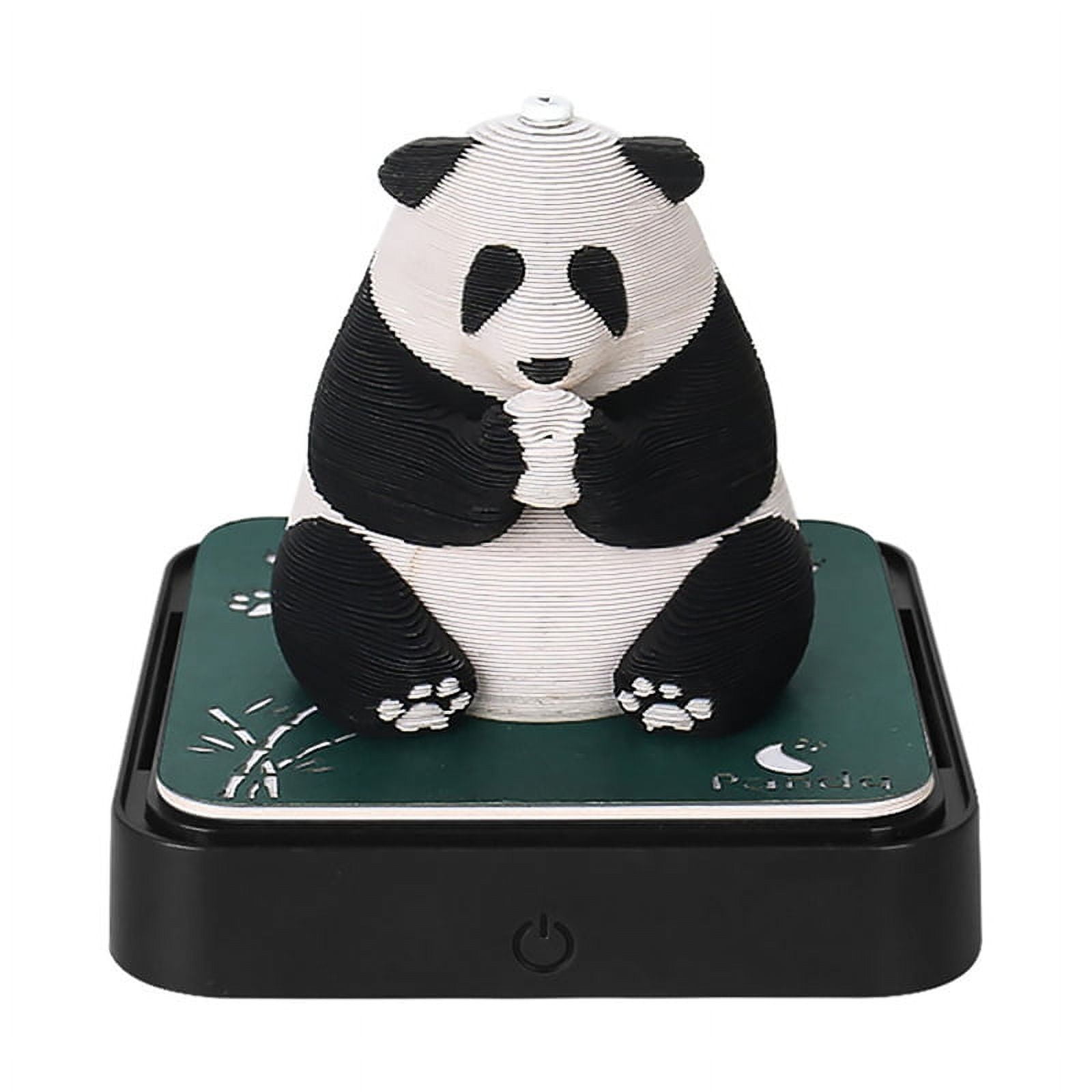 3D Art Calendar 2024, Time Piece Calendar Panda Memo Pad Rip Away Paper ...
