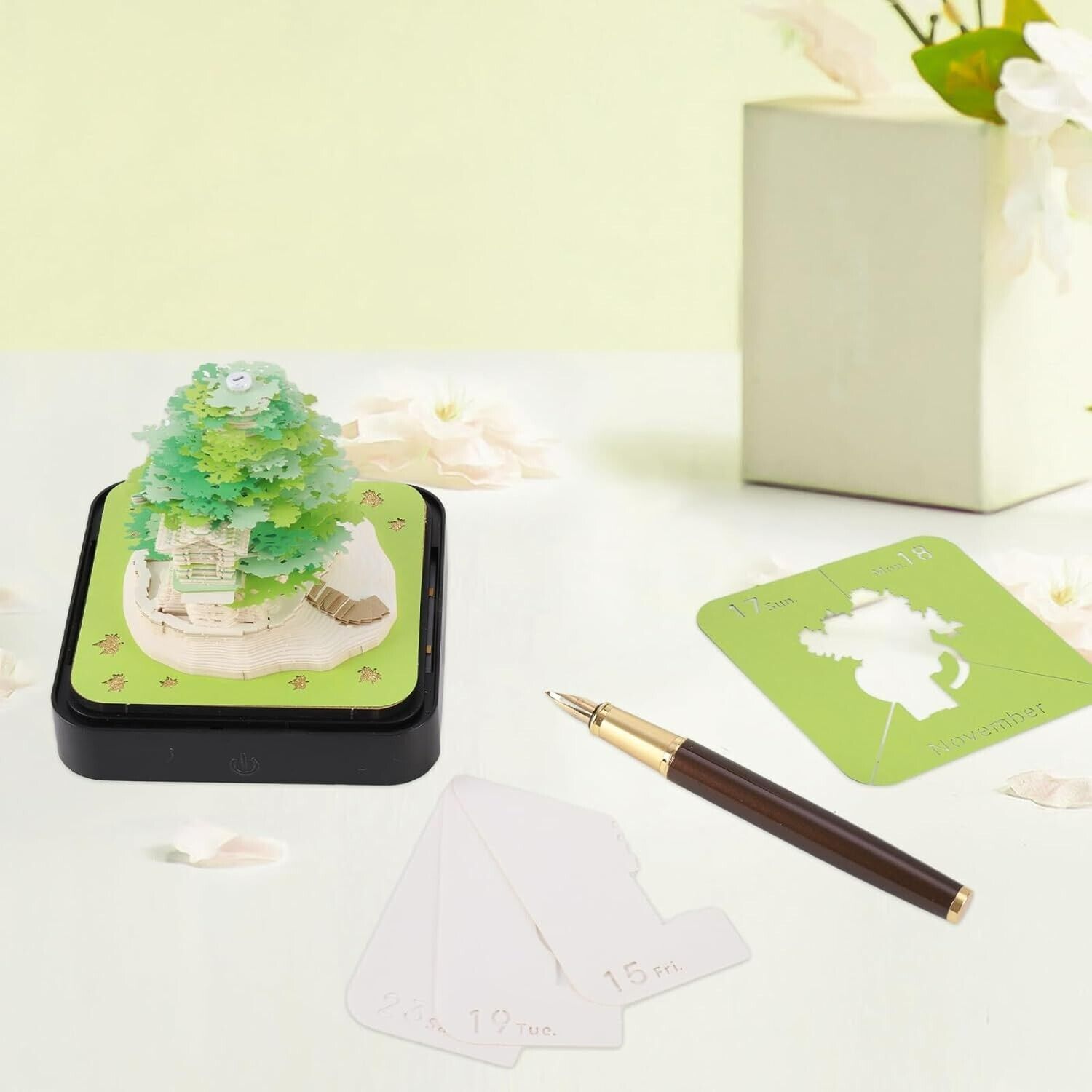 3D Art Calendar Memo Pad 2024 Creative Time Piece Calendar DIY Tree Rip ...