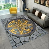 3D Art Manhole Cover City Area Rug Carpet Rug for Home Living Room ...