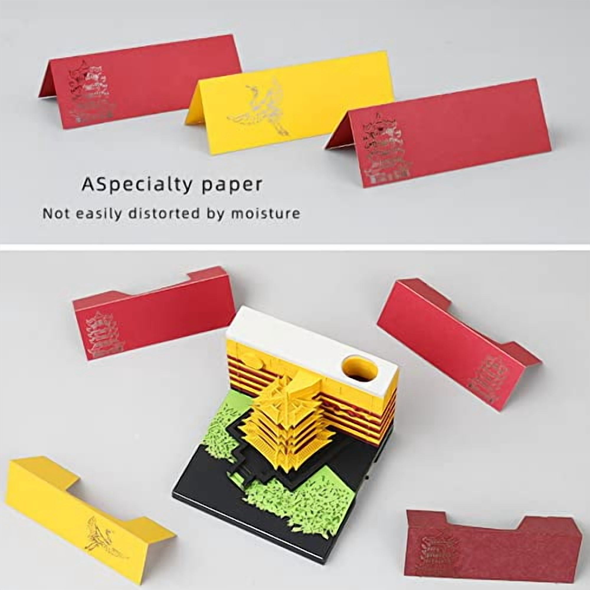 3D Art Memo Pad, 170 Sheets DIY Paper Art Building Block 3D Sticky ...