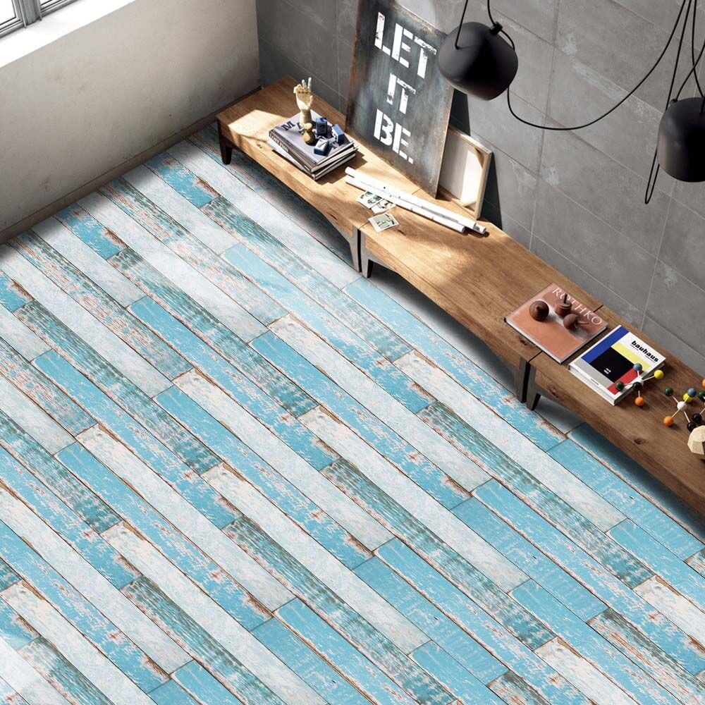 RnemiTe-amo 3D Art Peel and Stick Floor Tile, 7.87x19.68 Inch Vinyl ...