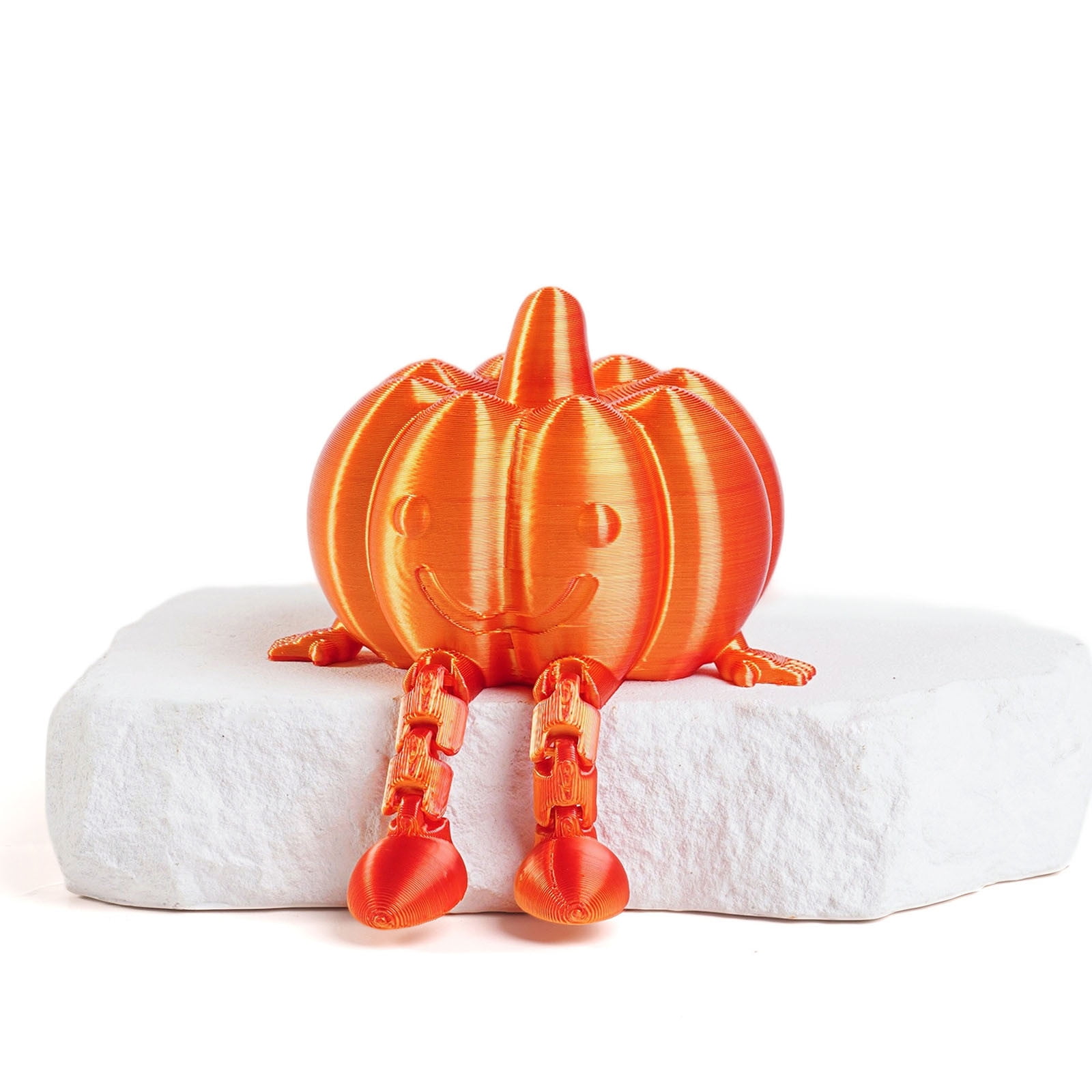 3D Articulated Sitting Pumpkin Statue for Halloween Fall Home Garden ...