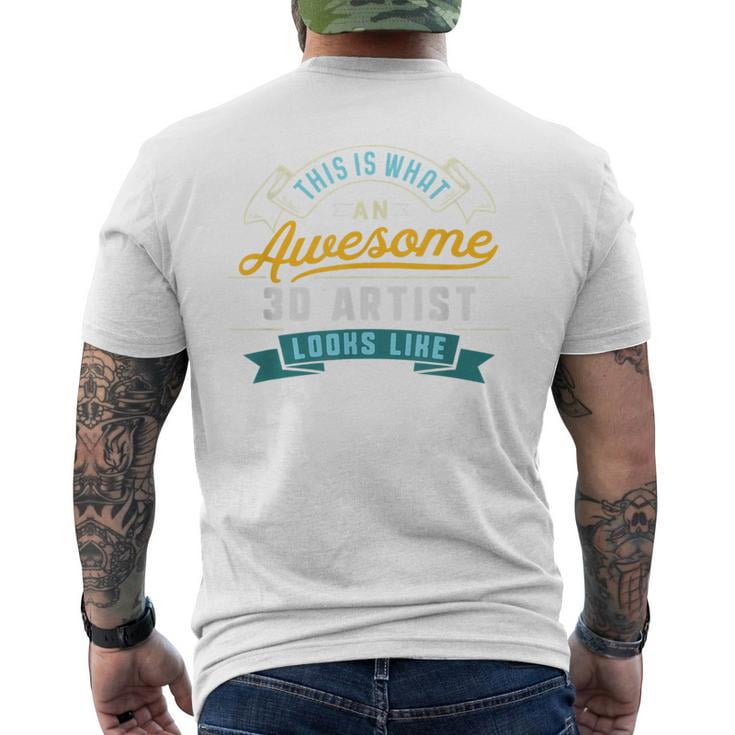 3D Artist Awesome Job Occupation Graduation Men's T-shirt Back Print ...