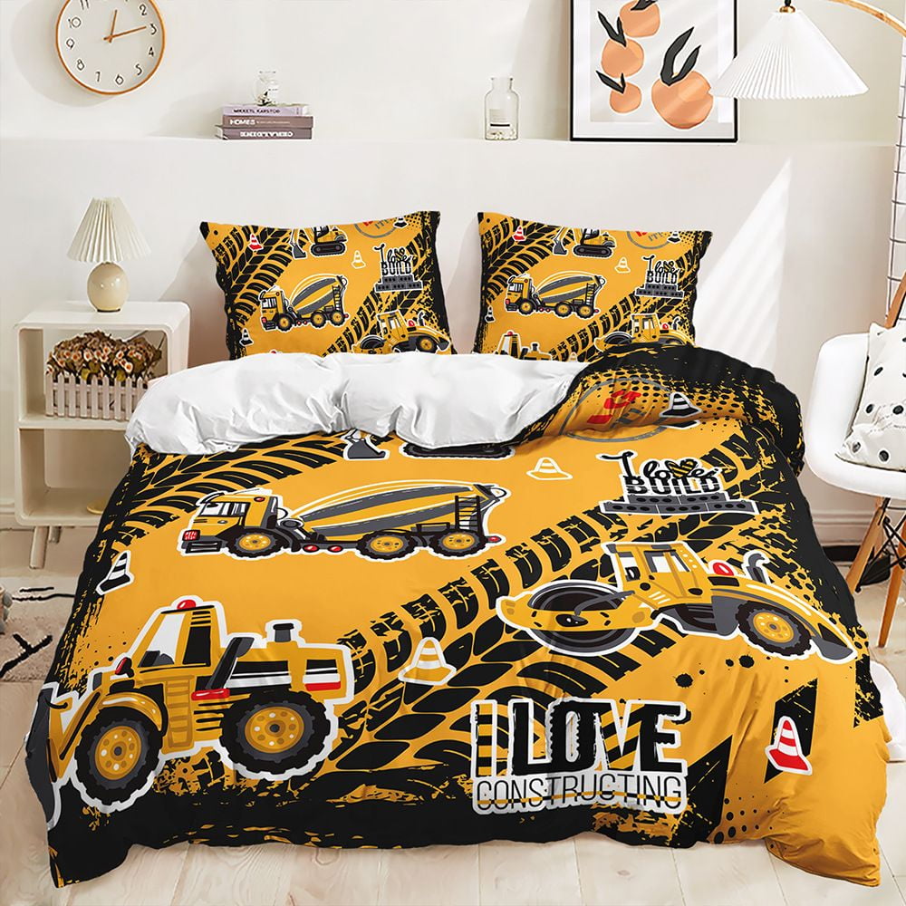 3D Automobile Race Car Print King Queen Racing Racecar Duvet Cover Set ...