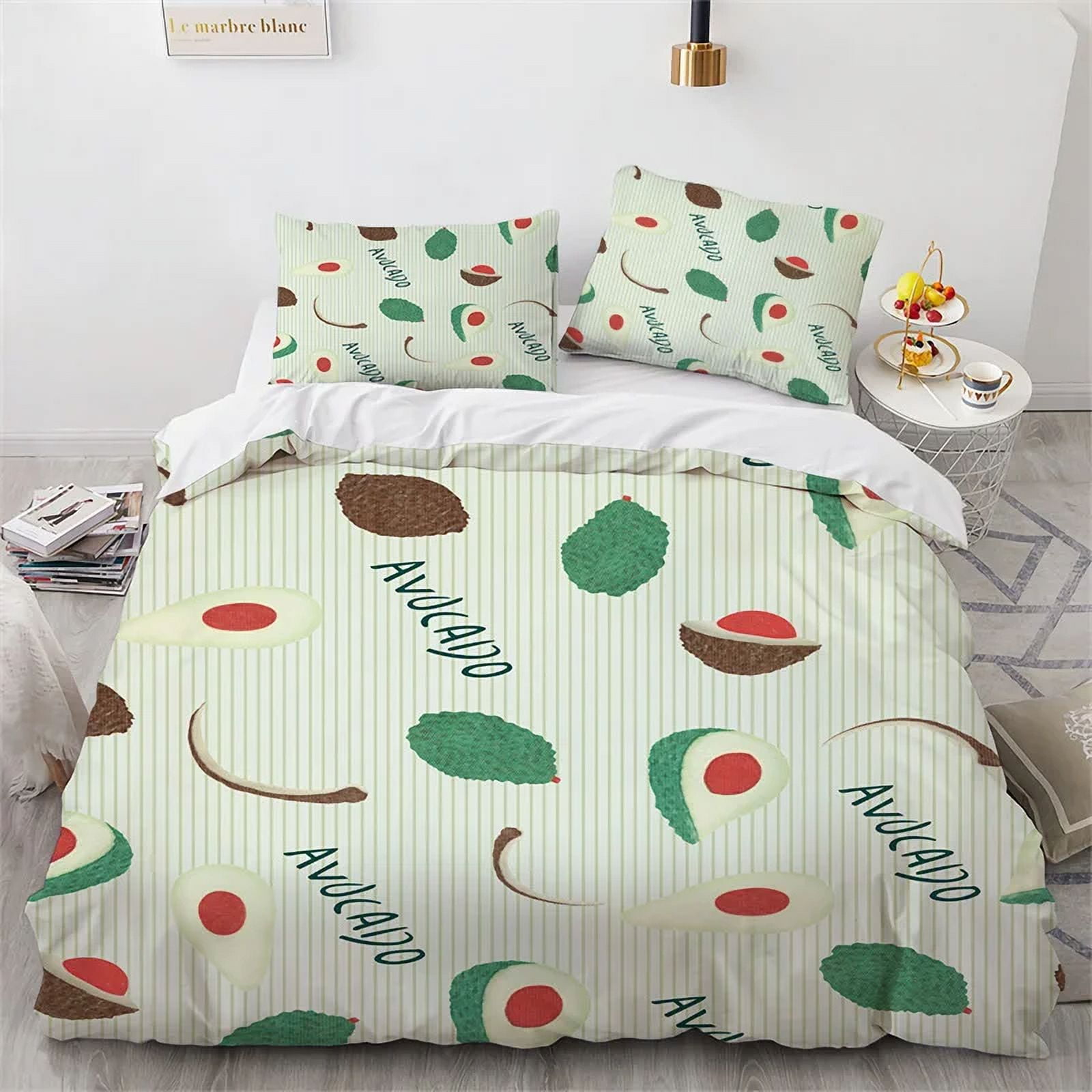 3D Avocado Duvet Cover Microfiber Cute Fruit Comforter Cover Cartoon ...