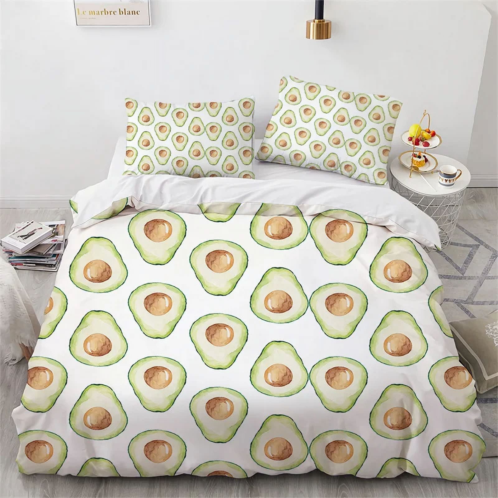 3D Avocado Duvet Cover Microfiber Cute Fruit Comforter Cover Cartoon ...