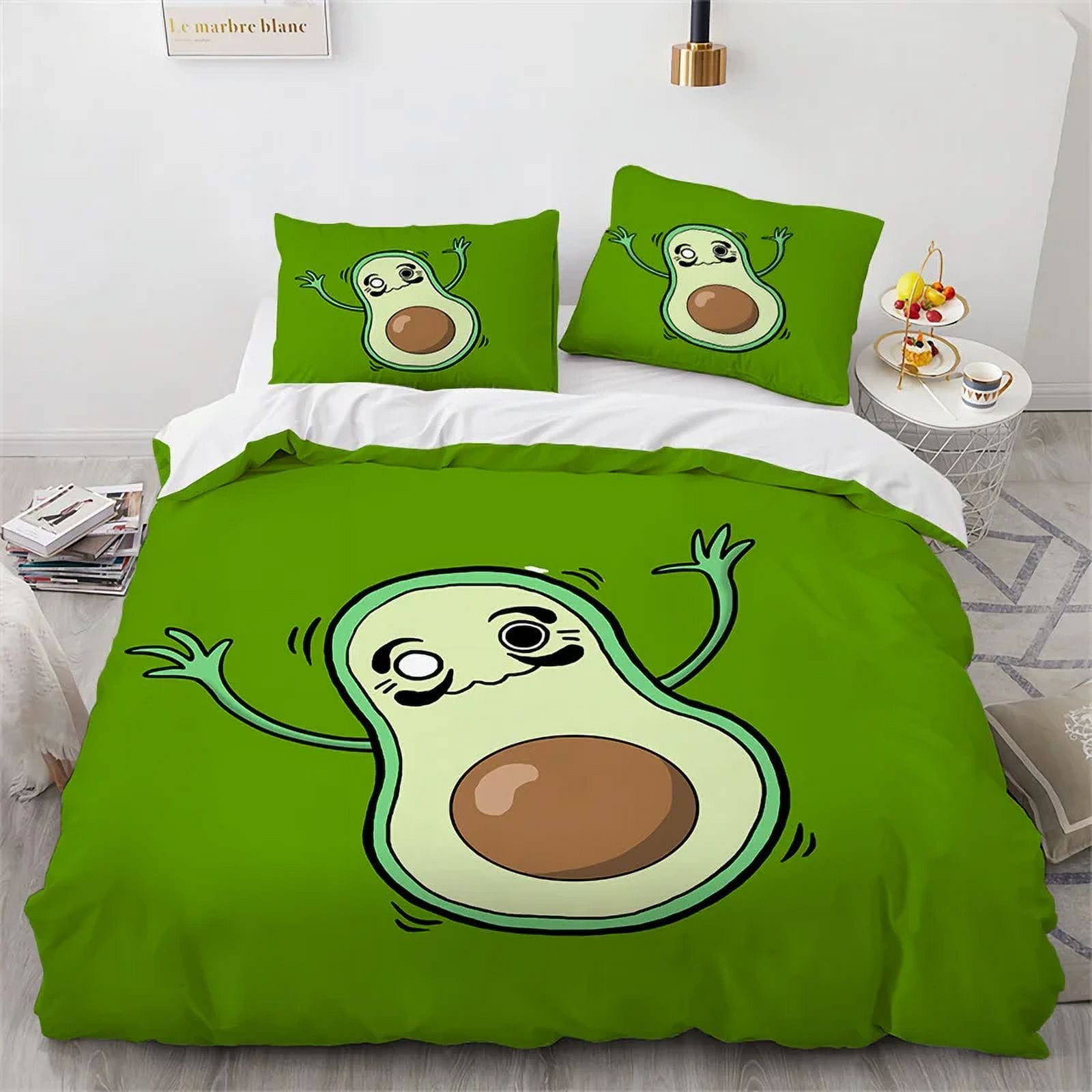 3D Avocado Duvet Cover Microfiber Cute Fruit Comforter Cover Cartoon ...