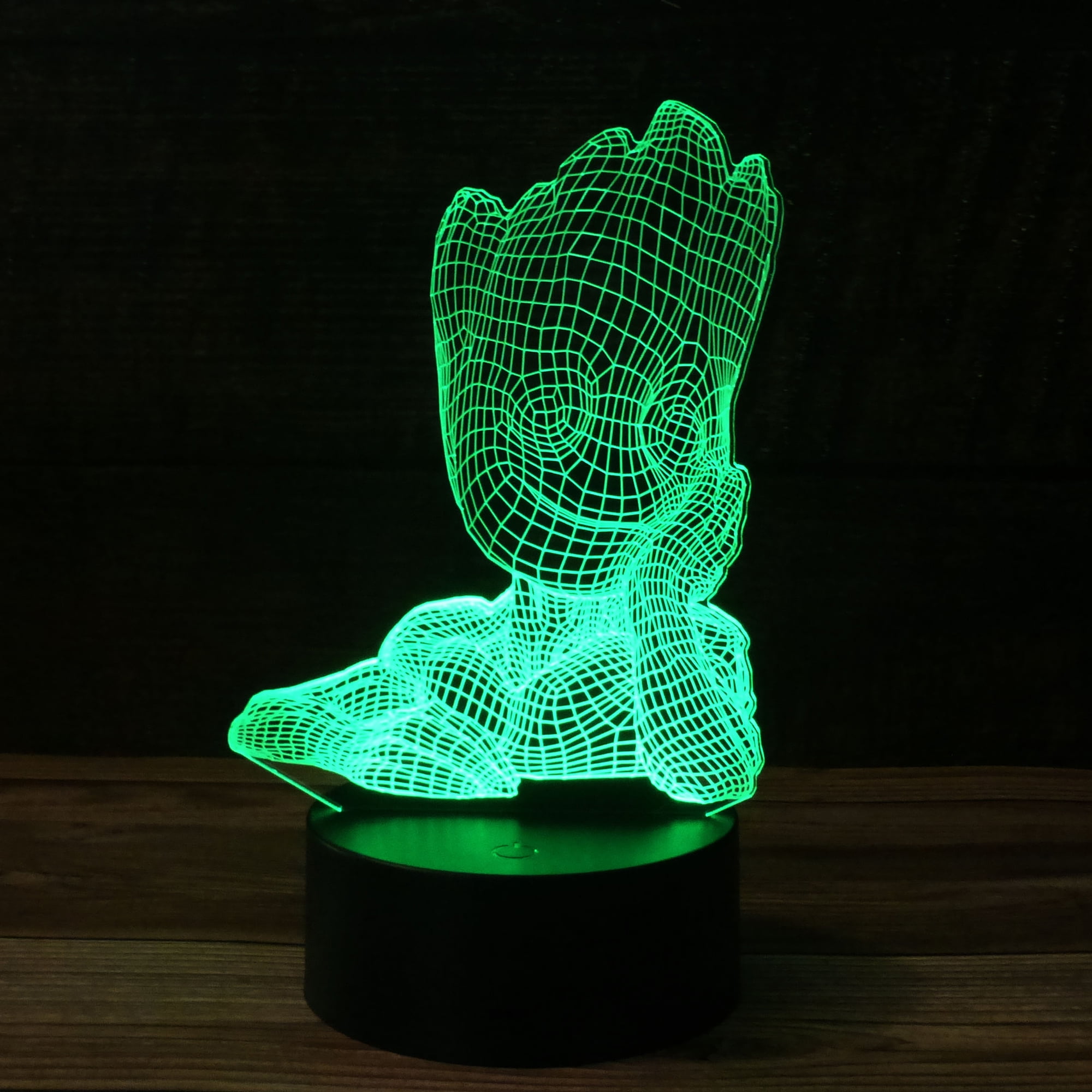 Holiday Depot 3D Baby Groot Desk Light, 7 Color LED Lamp, USB or ...