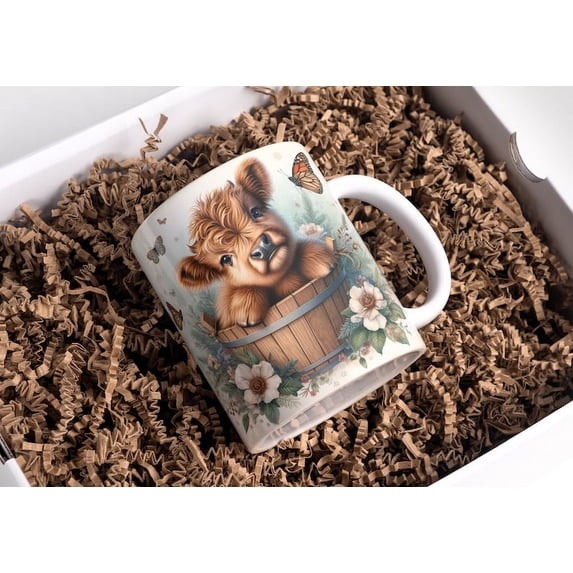 3D Baby Highland Cow Mug Highland cow Lover Gift Birthday Gift ...