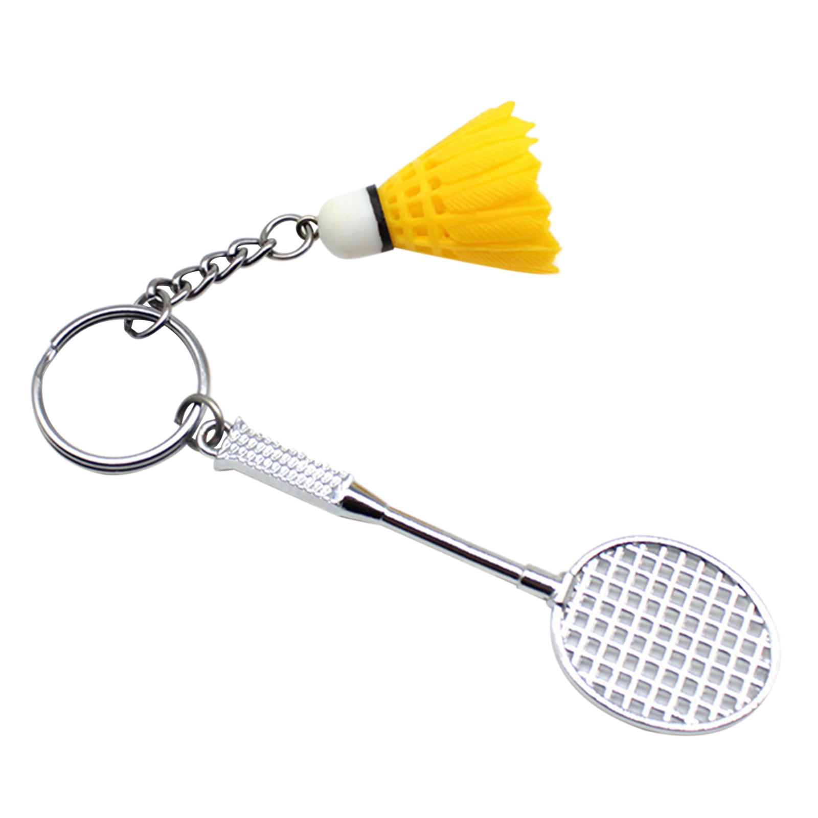 3D Badminton Racket Balls Sports Keyring Pendant Keyfob Keychain Holder ...