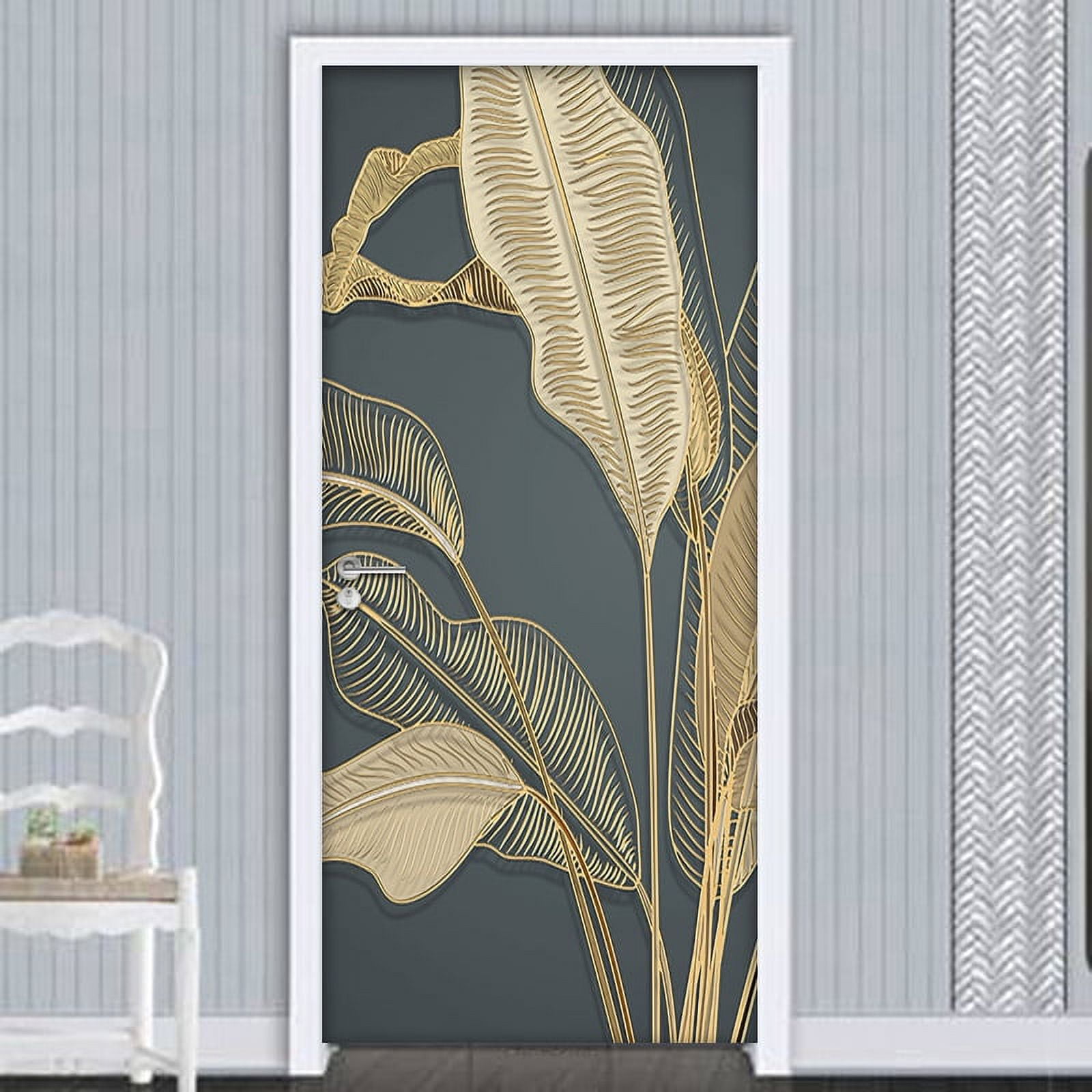 3D Banana Leaf Door Sticker Decoration Mural Photo Wallpaper Study ...