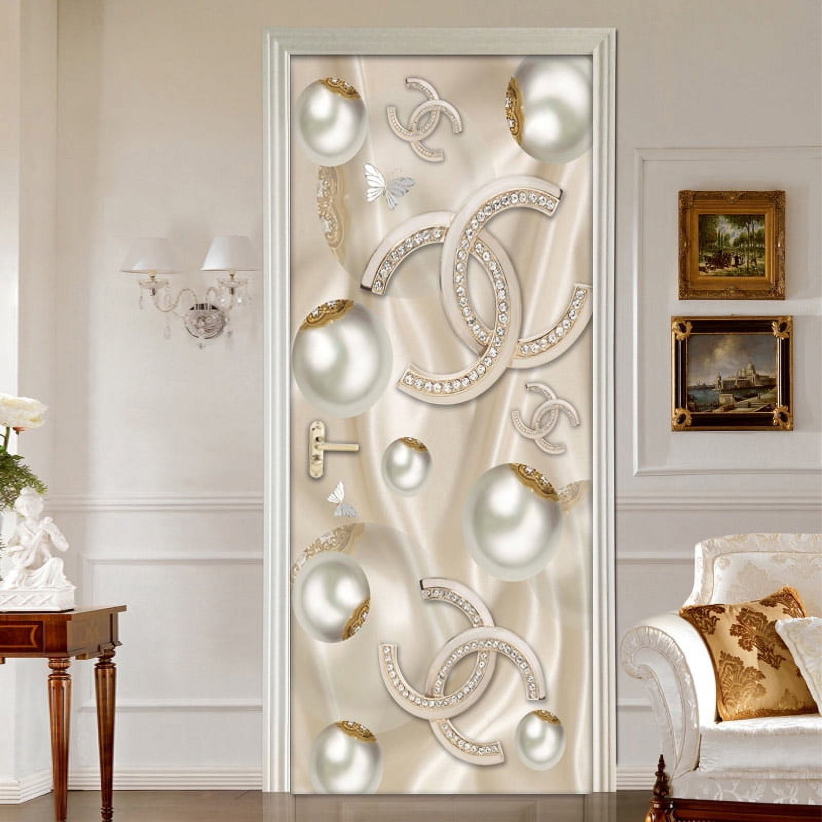 3D Banana Leaf Door Sticker Decoration Mural Photo Wallpaper Study ...