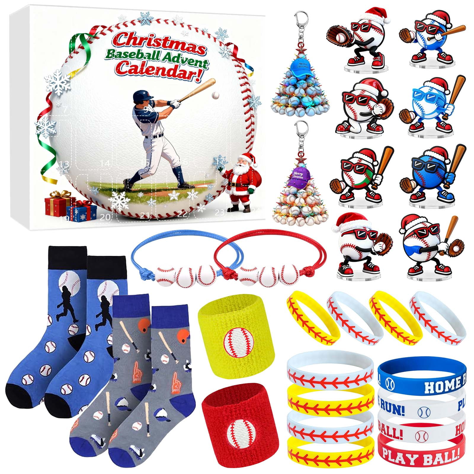 3D Baseball Christmas Advent Calendar for Kids & Teens, Surprise Gift ...