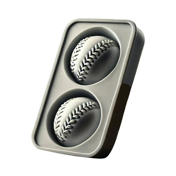 3D Baseball Ice Cube Tray, Large Baseball Silicone Fun Shapes Whiskey ...