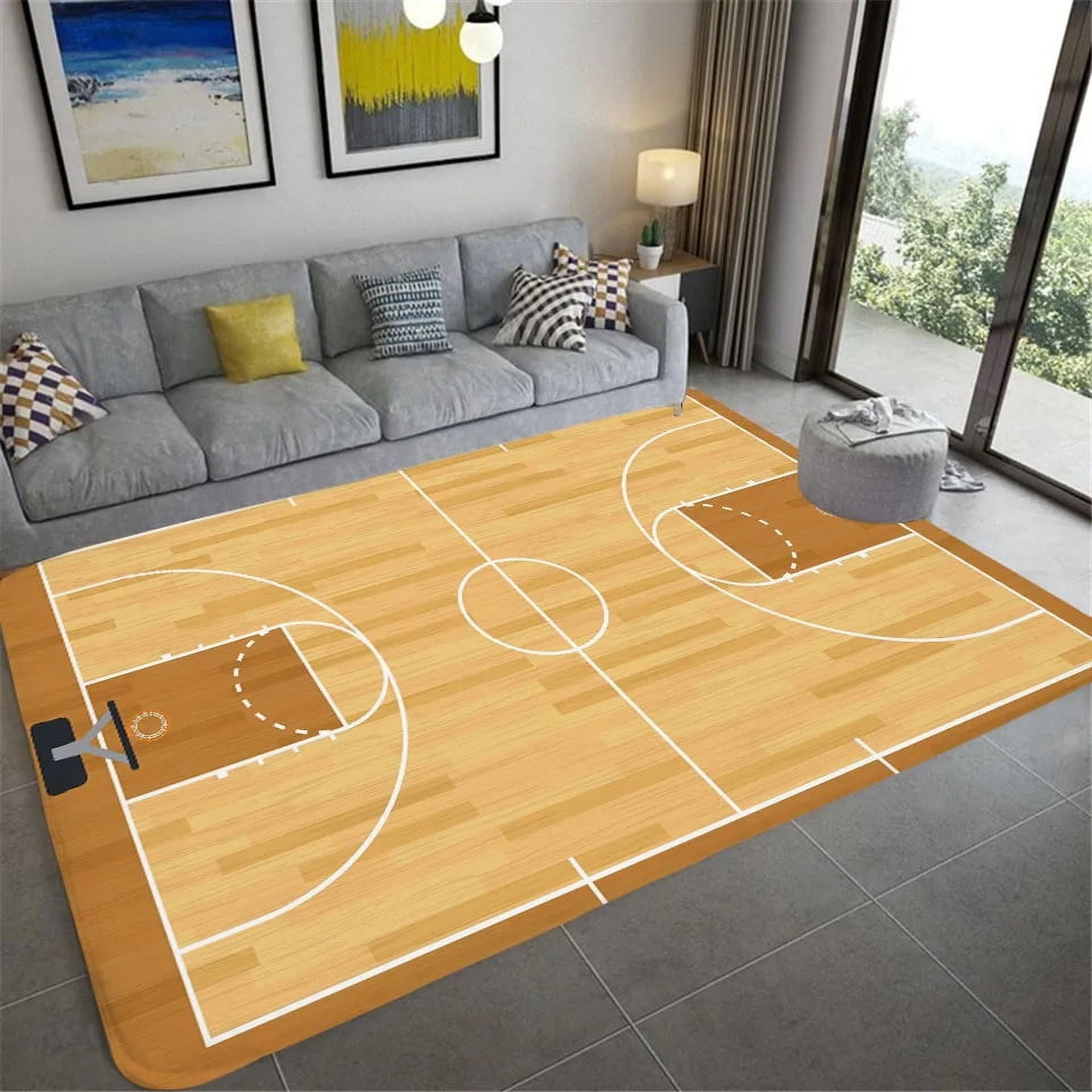 3D Basketball Court Printed Carpet Bedroom Bedside Living Room Sofa ...