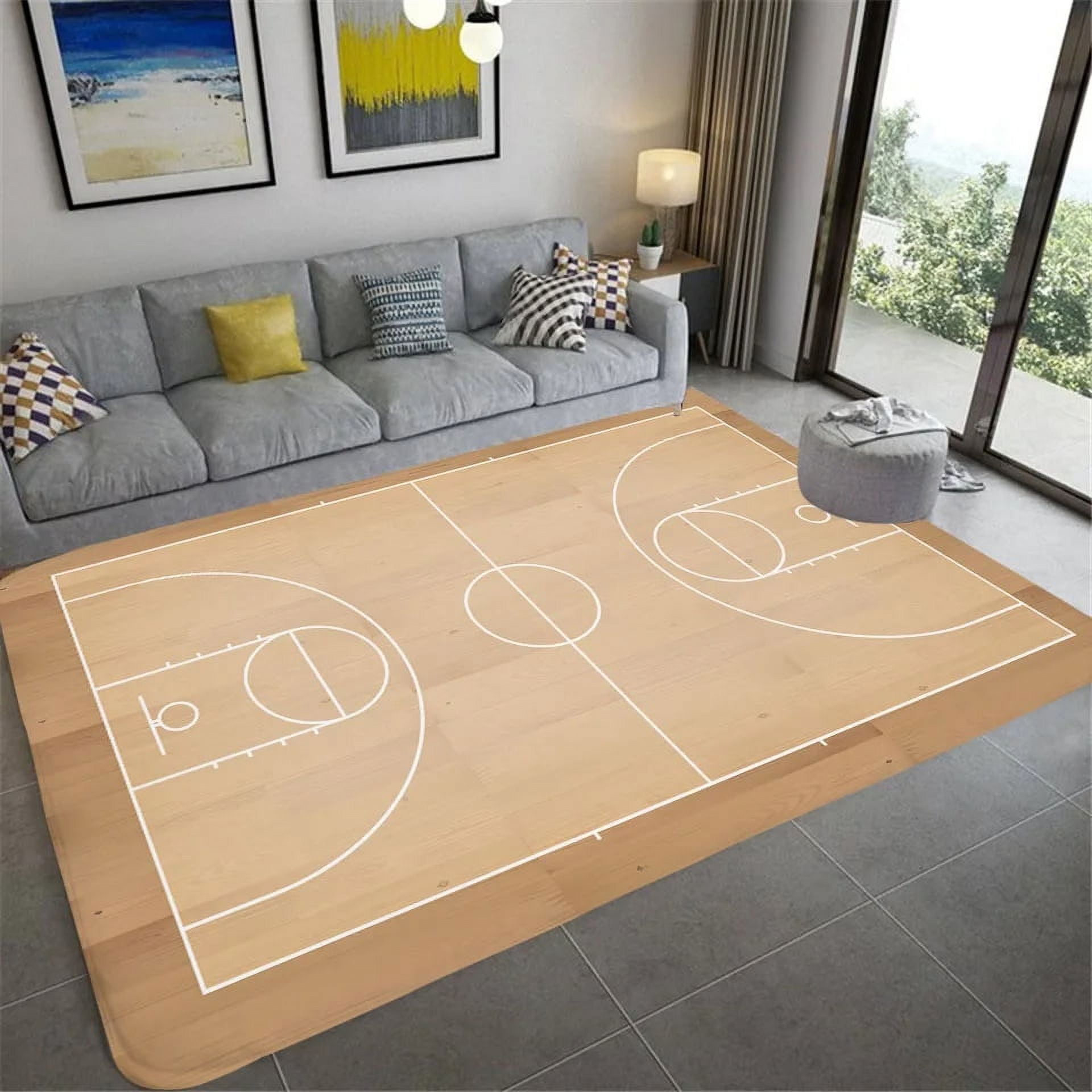 3D Basketball Court Printed Carpet Bedroom Bedside Living Room Sofa ...