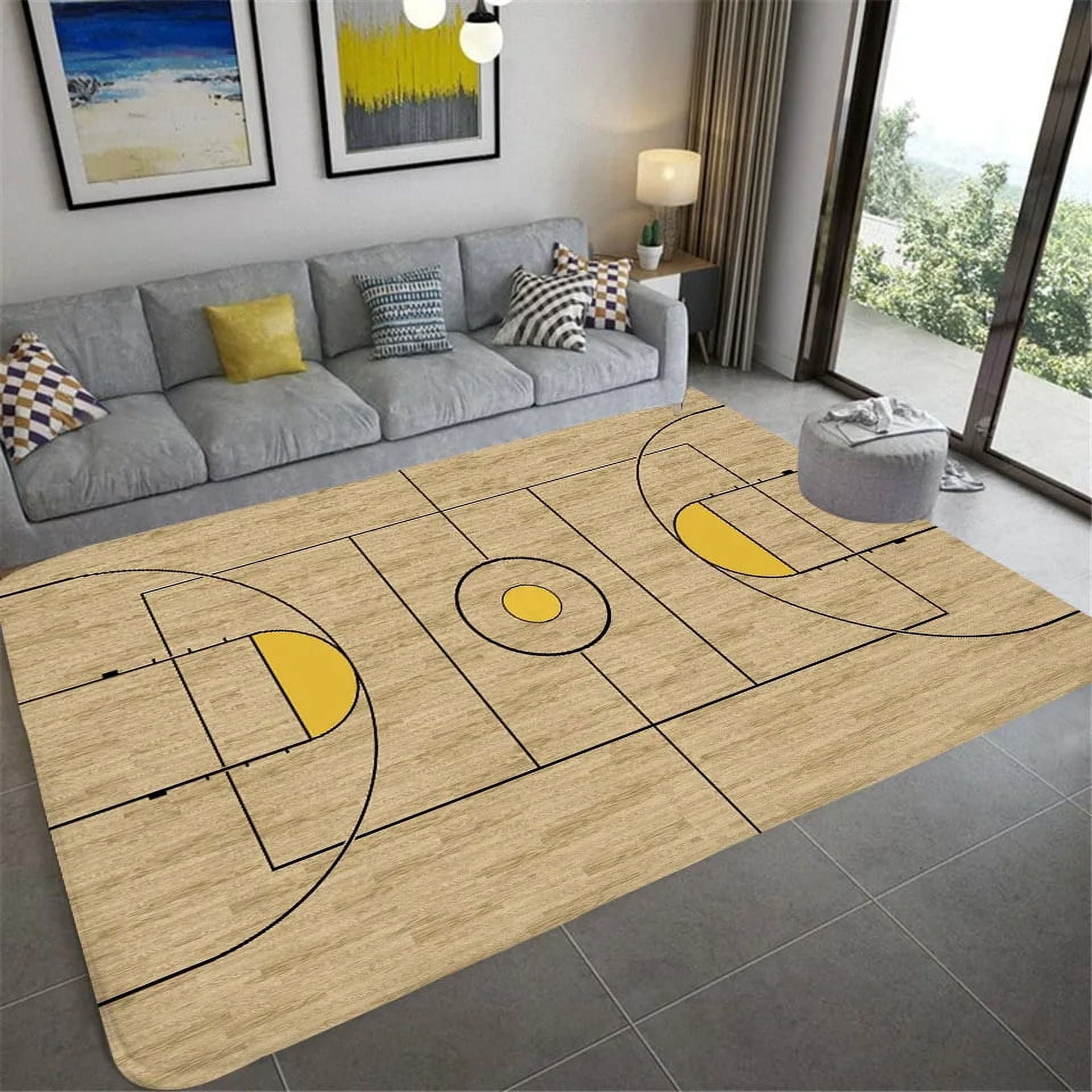 3D Basketball Court Printed Carpet Bedroom Bedside Living Room Sofa ...