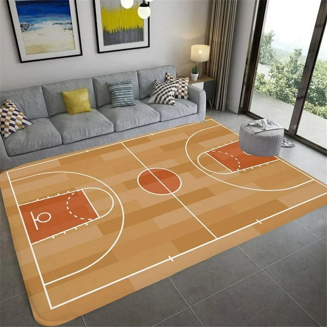 3D Basketball Court Printed Carpet Bedroom Bedside Living Room Sofa ...