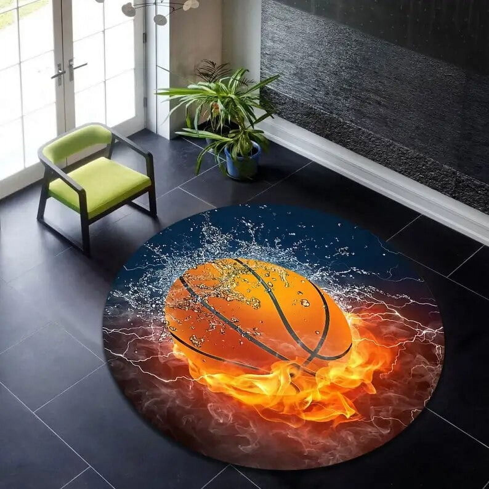 3D Basketball Printed Round Carpets Area Rug Living Room Carpet ...