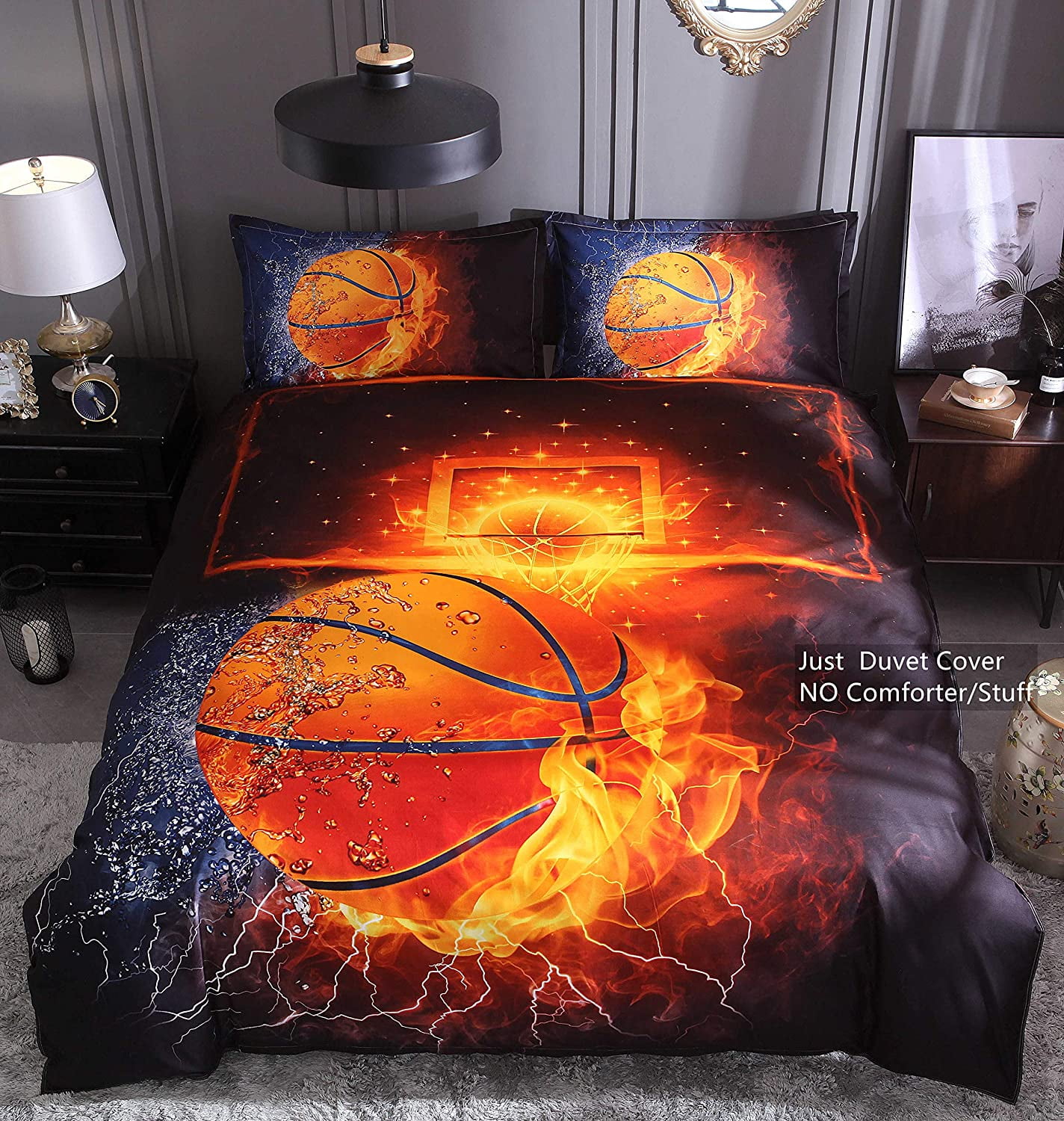 3D Basketball Printing Bedding Sets Soft and Comfortable Bed Linens ...
