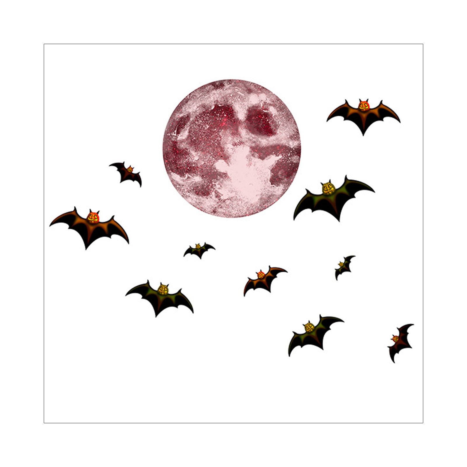 3D Bats Halloween Decorations,Halloween Wall Decor Black Bats Sticker ...