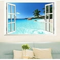 3D Beach Window View Removable Wall Stickers Vinyl Decal Home Decor ...