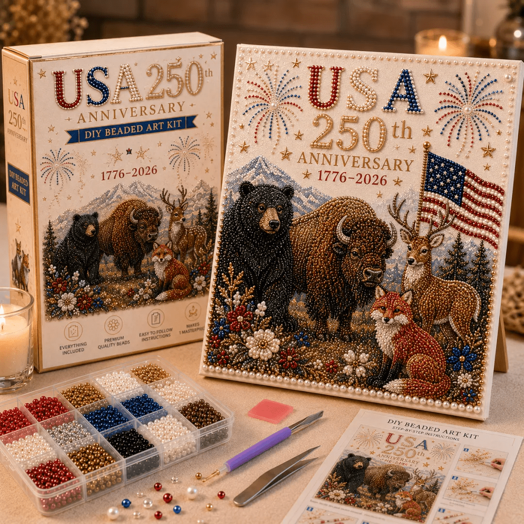 3D Bead Craft Kit USA 250th Anniversary Beaded Art DIY Kit Collection ...