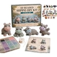3D Beaded Animal DIY Kit, 4-Piece Handmade Beading Craft Set with ...