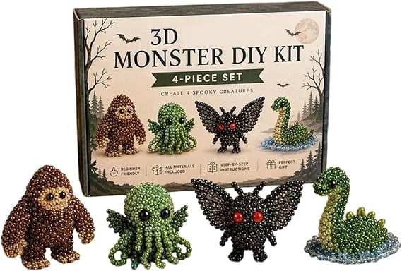 3D Beaded Animal DIY Kit, Bead Animal Making Kit for Adults & Kids ...