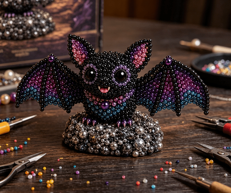 3D Beaded Animal DIY Kit, Cute Bead Craft Animal Set with Colorful ...