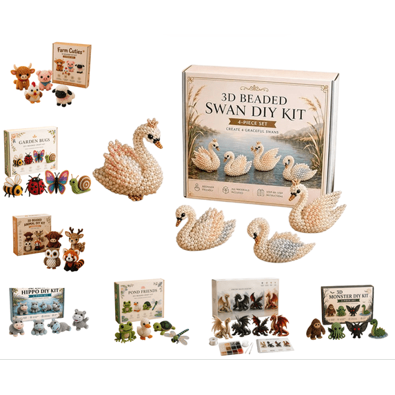 3D Beaded Animal DIY Kit, DIY Three-Dimensional Animal Beadwork Kit ...