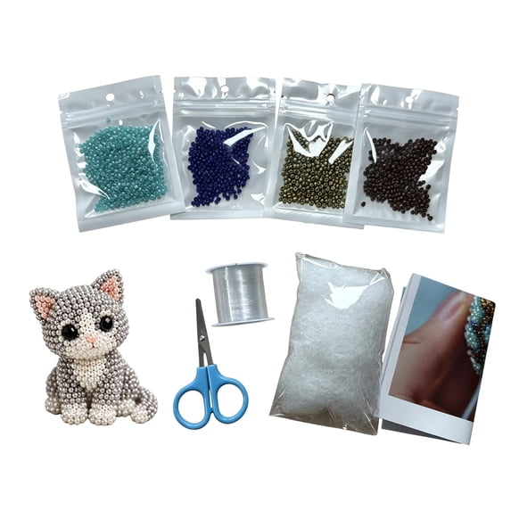 3D Beaded Animal DIY Kit, Single Creature Bead Art Set, Beginner ...