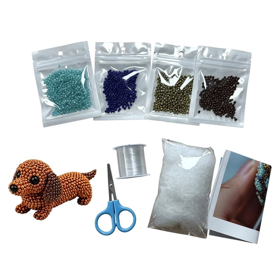 3D Beaded Animal Kit, DIY Bead Kit for Adults, Complete Bead Kit with ...