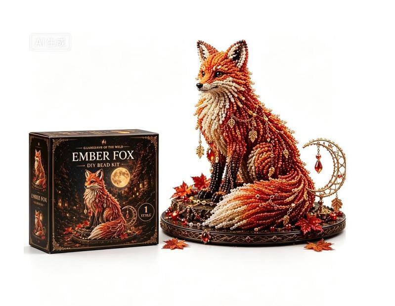 3D Beaded Animal Kit, Mythical Guardian Diy Animal Beading Kit ...