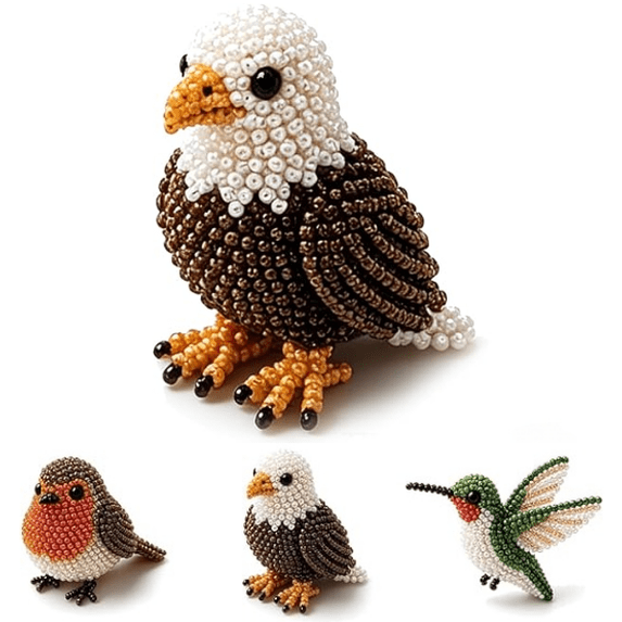 3D Beaded, Beads DIY Accessories Kit, Creative Miniature Animal Craft ...