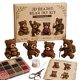3D Beaded Bear DIY Kit, Unique 3D Animal Handmade Kit, Portable Craft ...