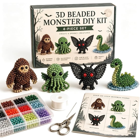 3D Beaded Craft Kit – DIY Resin Bead Animal Set with Step-by-Step Guide ...