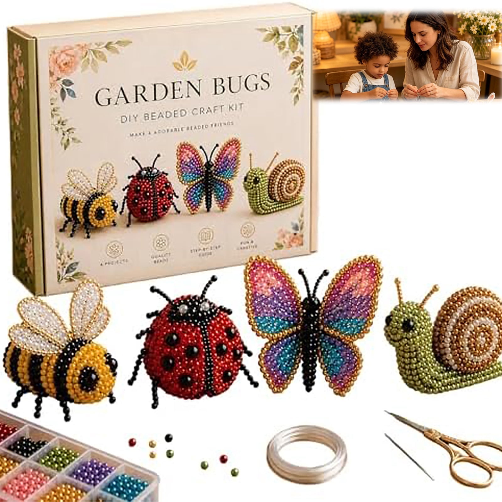 3D Beaded DIY Kit 3D Beaded Animal Handmade Gift Stress Relief Beading ...