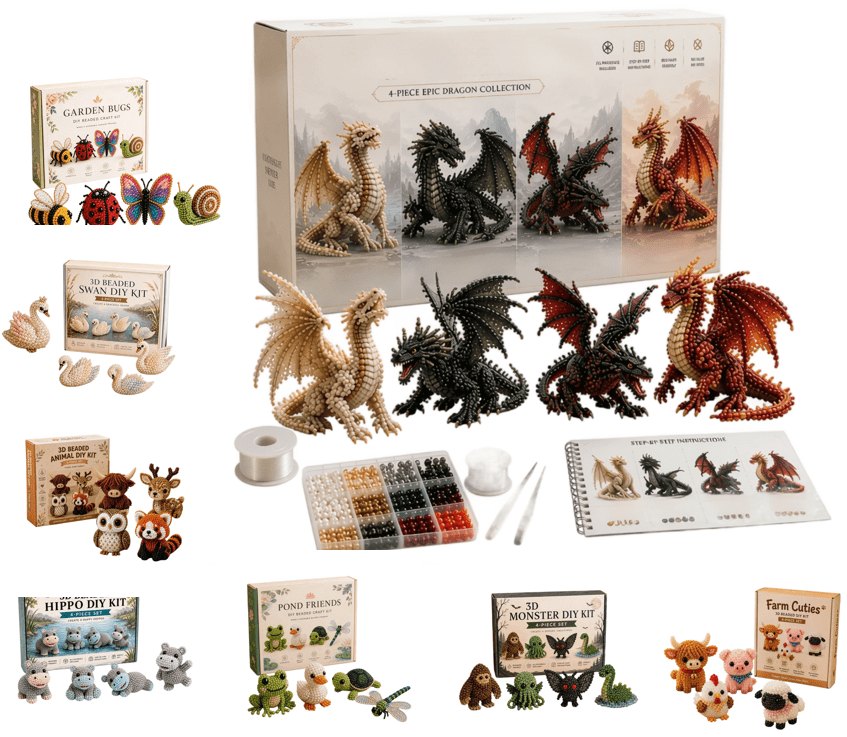 3D Beaded Dragon DIY Kit, DIY Three-Dimensional Dragon Beadwork Kit ...
