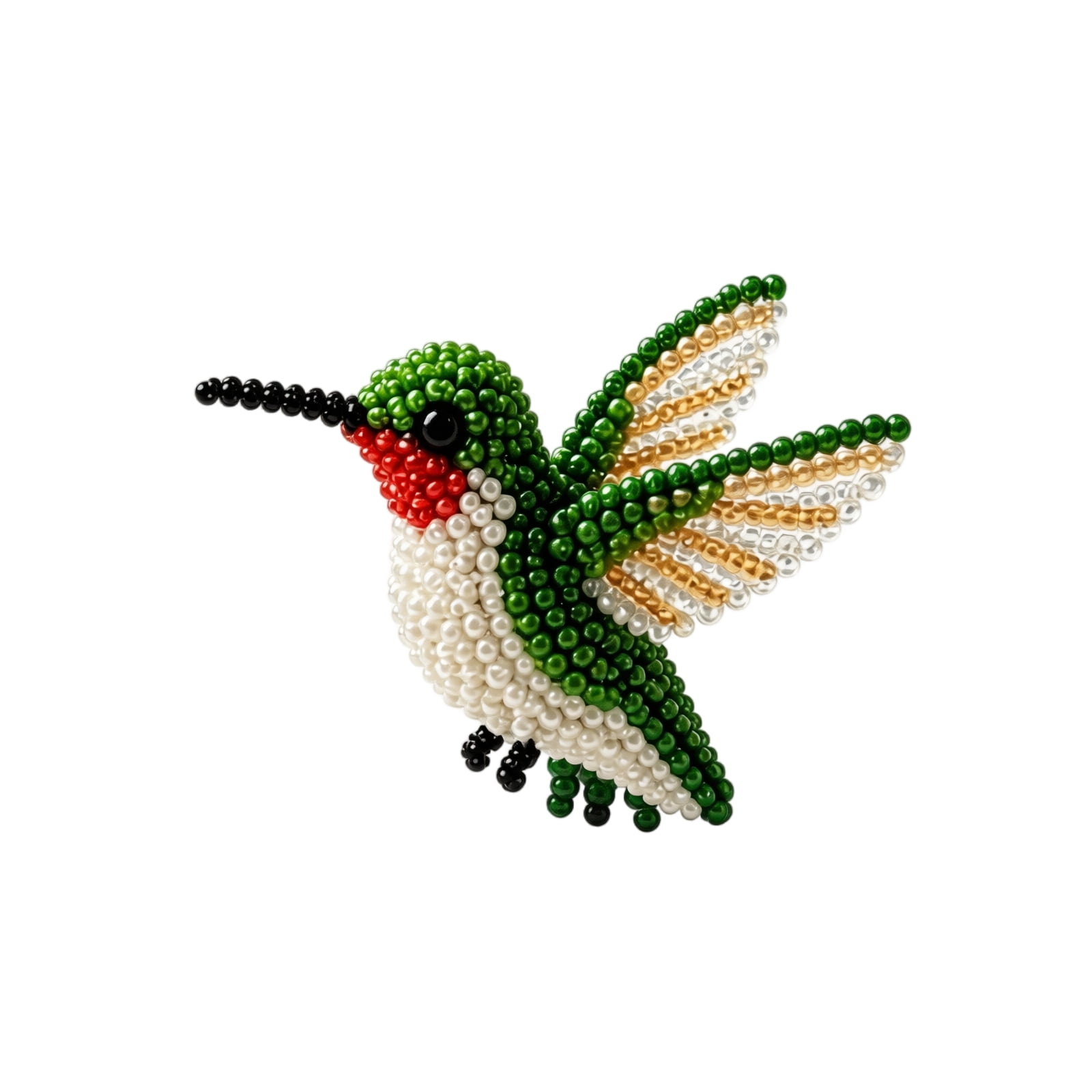 3D Beaded Hummingbird DIY Kit, Tiny Handmade Flying Animal Bead Craft ...